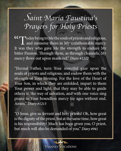 Divine Mercy Vocations Prayer Card (set of 50) | Vianney Vocations